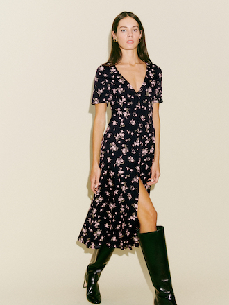 Anna Patch Pocket Denim Mini Skirt - Sustainable Denim | Reformation